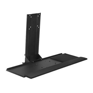 Mount-It! Monitor and Keyboard Wall Mount, Height Adjustable Standing VESA Keyboard Tray, 25 Inch Wide Platform with Mouse Pad (MI-7915)