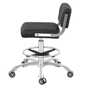 Nazalus Rolling Swivel Drafting Chair Adjustable Heavy Duty (400lbs) Lumbar Support Task Chair for Home Desk Studio Design Lab(Normal)