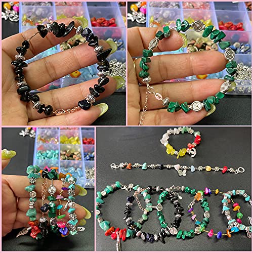 Xmada Jewelry Making Kit - 1587 PCS Beads for Jewelry Making, Jewelry Making Supplies with Crystal Beads, Jewelry Plier, Beading Wire , Earring Hooks, Ring , Bracelet Making Kit for Girls and Adults