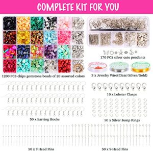 Xmada Jewelry Making Kit - 1587 PCS Beads for Jewelry Making, Jewelry Making Supplies with Crystal Beads, Jewelry Plier, Beading Wire , Earring Hooks, Ring , Bracelet Making Kit for Girls and Adults