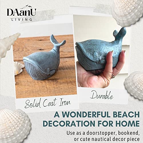 Cast Iron Decorative Door Stop - Bookend - Beach and Nautical Décor - Heavy Door Stopper, Beach Decoration for Home - Recycled Cast Iron Heirloom Piece