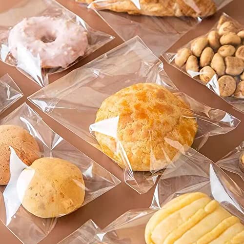 Self Sealing Cellophane Bags 3x3" 200pcs Squre Cello Bags Small Adhesive Bags 2 Mil for Earrings Candies Bakery Cookies Treat Candle Soap Gift (9 Sizes to Choose from)