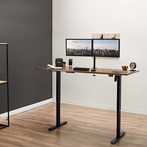 VIVO Electric Stand Up Desk Frame Workstation, Single Motor Ergonomic Standing Height Adjustable Base with Simple Controller, Black, DESK-V100EB