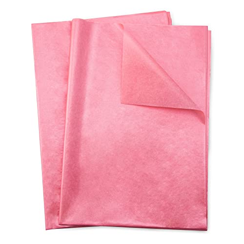 MR FIVE 50 Sheets Metallic Pink Tissue Paper Bulk,20" x 14",Pink Tissue Paper for Gift Bags,Pink Gift Wrapping Tissue Paper for Birthday,Baby Shower,Valentine's Day,Wedding,Mother's Day