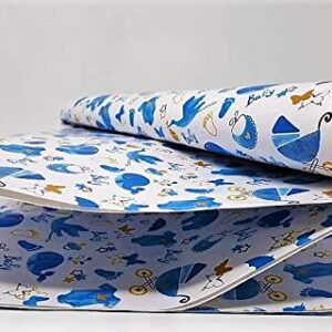 Gift Wrapping Paper 30" x 84" Sheet Vintage Style (Baby Boy)