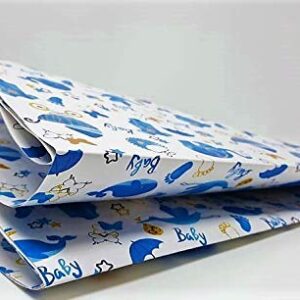 Gift Wrapping Paper 30" x 84" Sheet Vintage Style (Baby Boy)