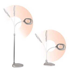 OttLite 2-in-1 LED Magnifier Light Floor and Table Lamps – Optical Grade Hands-Free Magnifying LED Light, Modern Design for Crafting, Sewing, Reading, Needlework