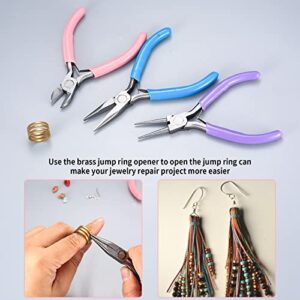 3 Pcs Jewelry Pliers Set, Jewelry Making Tools Pliers Kit, Includes Needle Nose Pliers/Diagonal Pliers/Round Nose Pliers, Wire Cutters Pliers for Jewelry Making Wire Wrapping Beading Crafts Pliers