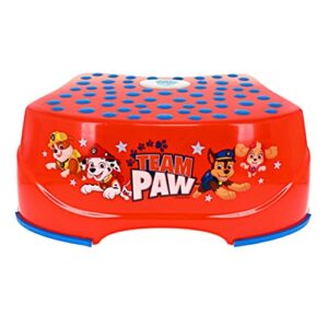 ginsey paw patrol team paw step n glow step stool – light up step stool