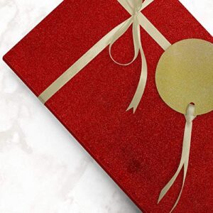 JAM Paper Gift Wrap - Glitter Wrapping Paper - 25 Sq Ft - Red Glitter - Roll Sold Individually