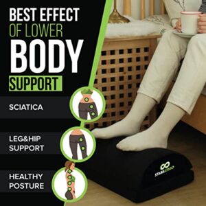 STABILERGO Foot Rest for Under Desk at Work, Ergonomic Office Desk Foot Rest, Adjustable Foot Rest, Under Desk Footrest with Washable Cover, Desk Foot Stool Work from Home Accessories