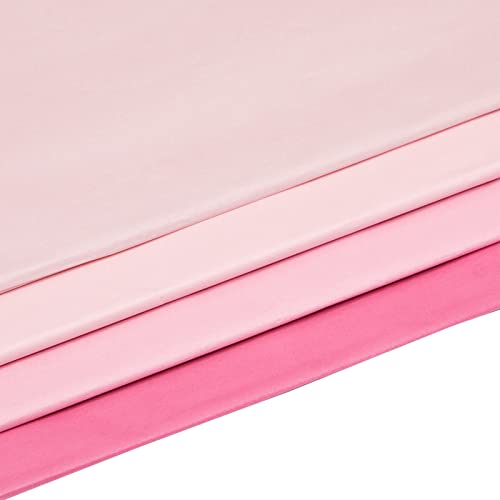 160 Sheets Bulk Tissue Paper for Gift Wrapping Bags, Valentines DIY Crafts, 4 Pink Colors, 15 x 20 in