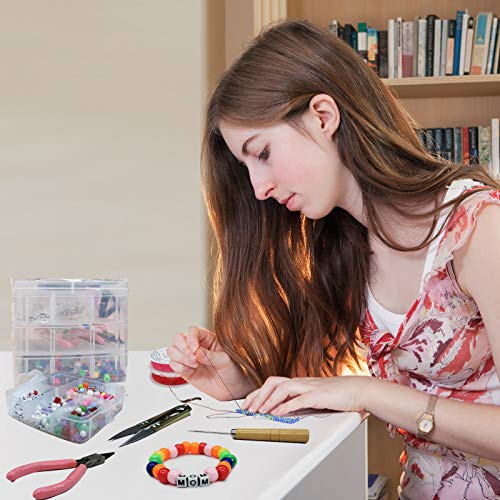 Jewelry Making Kit, 2062 pcs DIY Making Supplies for Bracelet, Necklace, Earrings Making, Great Gift for Girls and Adults with Beads,Jewelry Charms Findings,Pearl,Spacer Beads Wire Cord Pliers Caliper