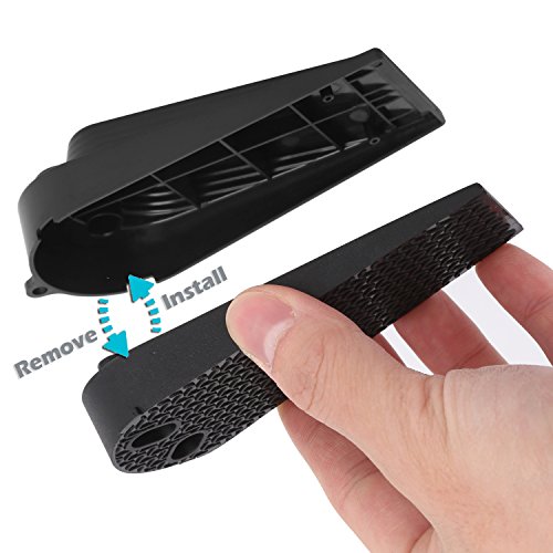 4Pcs Set Black Door Stopper Easily Wedges Door Gaps up Finger Protector Flexible Floor Door Stops - Non-Scratching Door Stop - Modern Wedge Door Stop Design