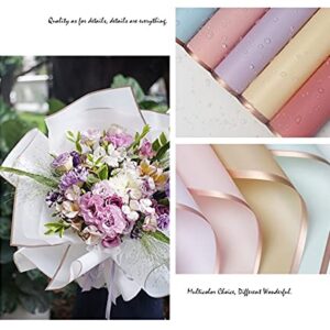 Xshelley(21pcs 7 colors 22.8 * 22.8 inches flower shop bouquet, DIY crafts, gift packaging or gift box packaging, waterproof flower wrapping paper