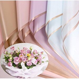 Xshelley(21pcs 7 colors 22.8 * 22.8 inches flower shop bouquet, DIY crafts, gift packaging or gift box packaging, waterproof flower wrapping paper