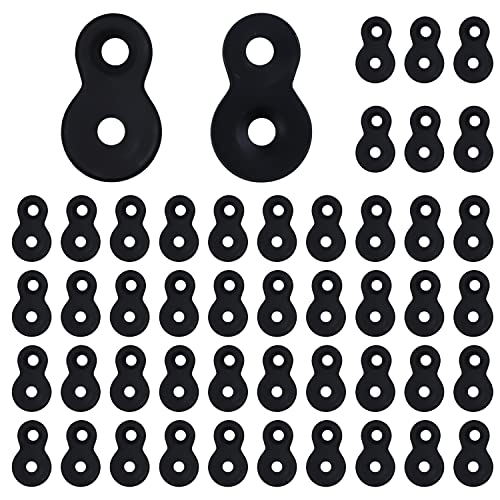 48 Pcs Figure 8 Fastener Steel Table Top Fastener Heavy Duty Hardware Desk Top Fastener for Wood,12 Gauge Steel,Table Top Connector Bracket Desk Top Fasteners Clip,Black