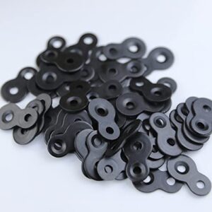 48 Pcs Figure 8 Fastener Steel Table Top Fastener Heavy Duty Hardware Desk Top Fastener for Wood,12 Gauge Steel,Table Top Connector Bracket Desk Top Fasteners Clip,Black