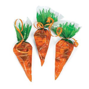 cellophane carrot-shaped goody bags ( 1 dozen)