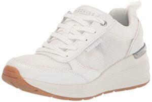 skechers women’s billion-hot days sneaker, white, 8.5