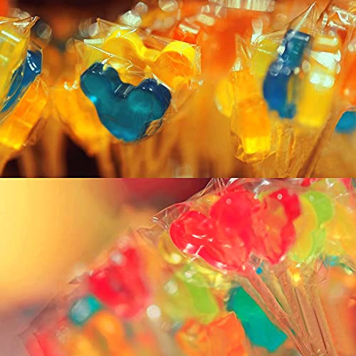 Augshy Cake Pop Bags, 300 Pcs 4x6 Treat Cello Bags for lollipop with 300 Twist Ties, 1.4 mils Thickness OPP Plastic Bags for Lollipop Candy Chocolate Cookie Wrapping