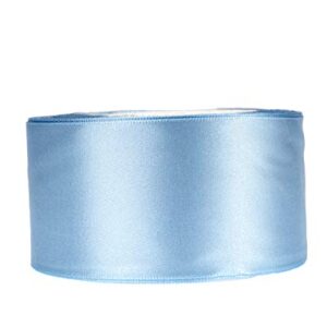 ATRBB 25 Yards 2 inches Satin Ribbon for Wedding,Handmade Bows and Gift Wrapping (Light Blue)