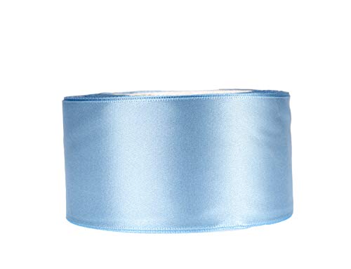 ATRBB 25 Yards 2 inches Satin Ribbon for Wedding,Handmade Bows and Gift Wrapping (Light Blue)