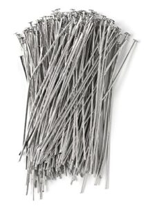 cousin diy flat head pins, single pack-180 piece, silver