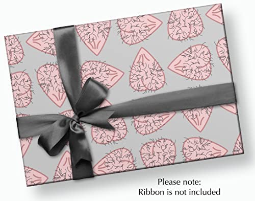 Stesha Party Adult Wrapping Paper for Valentines Day, Birthday, Anniversary, Holiday, Gag Gift - Folded Flat 30 x 20 Inch (3 Sheets)