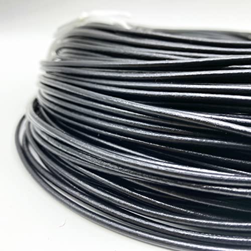 5 Yards Round Leather Cord for Keychains Beading Jewelry Making DIY Bracelet Findings Handmade Crafts Rope String