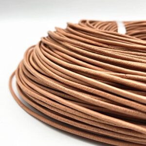 5 Yards Round Leather Cord for Keychains Beading Jewelry Making DIY Bracelet Findings Handmade Crafts Rope String