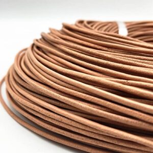 5 Yards Round Leather Cord for Keychains Beading Jewelry Making DIY Bracelet Findings Handmade Crafts Rope String