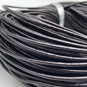 5 Yards Round Leather Cord for Keychains Beading Jewelry Making DIY Bracelet Findings Handmade Crafts Rope String