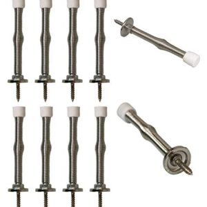 Harrier Hardware Flexible Spring Door Stop, 3-Inch, 10-Pack