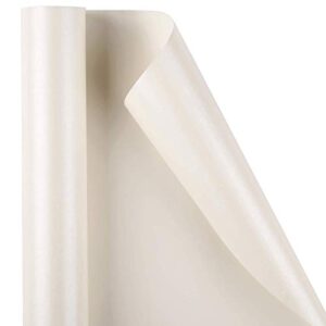 RUSPEPA Off White Matte Wrapping Paper-81.5 Sq Ft-Solid Color Pearly-lustre Paper Perfect for Wedding, Birthday, Christmas, Baby Shower -30Inch X 32.8Feet