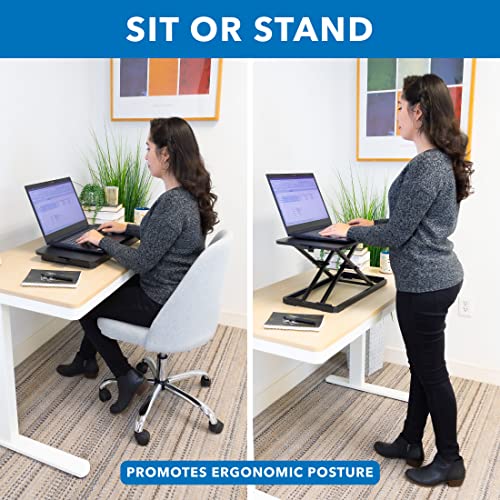 Mount-It! Standing Keyboard Tray, Adjustable Height Keyboard Riser for Desktop, Ergonomic Sit Stand Key Board and Mouse Platform, Ergonomic Lifter for Keyboard and Laptops 23.6 x 11.8 Inch