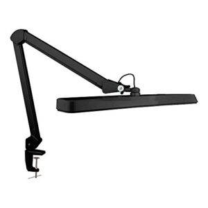 neatfi (new model) xl 2,500 lumens led task lamp with clamp, 30w super bright desk lamp, 162 pcs smd led, 22 inches, eye-caring led lamp (black)