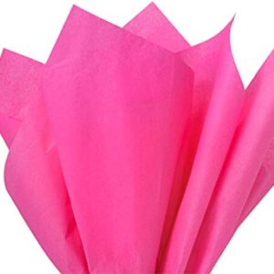 Hot Pink Tissue Paper Squares, Bulk 24 Sheets, Premium Gift Wrap and Art Supplies for Birthdays, Holidays, or Presents by Feronia packaging, Large 20 Inch x 30 Inch