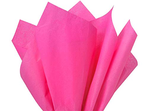 Hot Pink Tissue Paper Squares, Bulk 24 Sheets, Premium Gift Wrap and Art Supplies for Birthdays, Holidays, or Presents by Feronia packaging, Large 20 Inch x 30 Inch