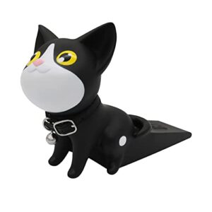 cute cat door stopper – creative door wedge soft durable decorative door stop anti-skid base non scratching suitable for placement against any doors