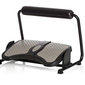 SUN-FLEX Ergonomic Height Angle Adjustable Footrest Under Desk for Sitting and Standing,Intuitive Foot Stool and Leg Support for Standing Desk (Black)