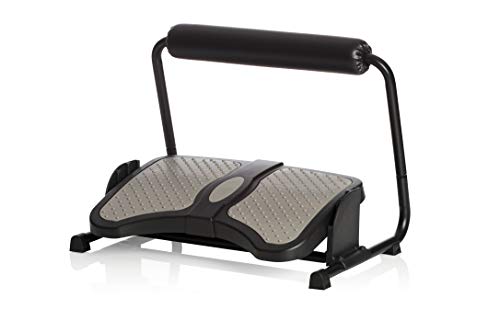 SUN-FLEX Ergonomic Height Angle Adjustable Footrest Under Desk for Sitting and Standing,Intuitive Foot Stool and Leg Support for Standing Desk (Black)