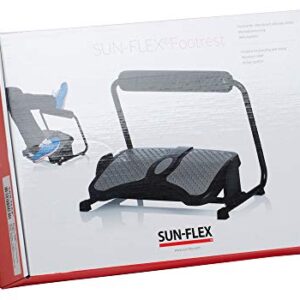 SUN-FLEX Ergonomic Height Angle Adjustable Footrest Under Desk for Sitting and Standing,Intuitive Foot Stool and Leg Support for Standing Desk (Black)