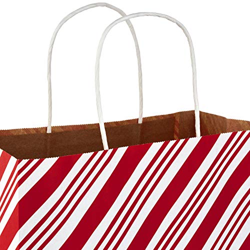 Hallmark 13" Large Gift Bag Assortment, Holiday Icons (12 Paper Gift Bags in Assorted Designs for Hanukkah or Christmas | Stripes, Polka Dots, Snowflakes, Christmas Trees)