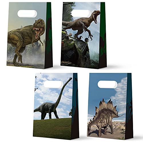 Friday Night Dinosaur Party Favor Bags-Jurassic World Treat Candy Goodies Bag for Birthday Baby Shower Party(24 Pcs)