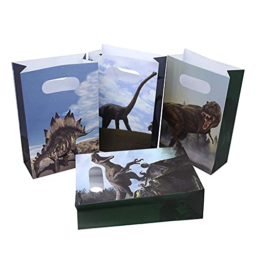 Friday Night Dinosaur Party Favor Bags-Jurassic World Treat Candy Goodies Bag for Birthday Baby Shower Party(24 Pcs)