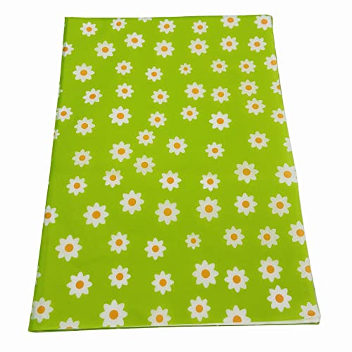 TTLLQQ Gift Wrapping Tissue Paper - 40 Sheets Green Flower Gift Wrapping Paper Bulk Pack, DIY Craft - 50x66cm