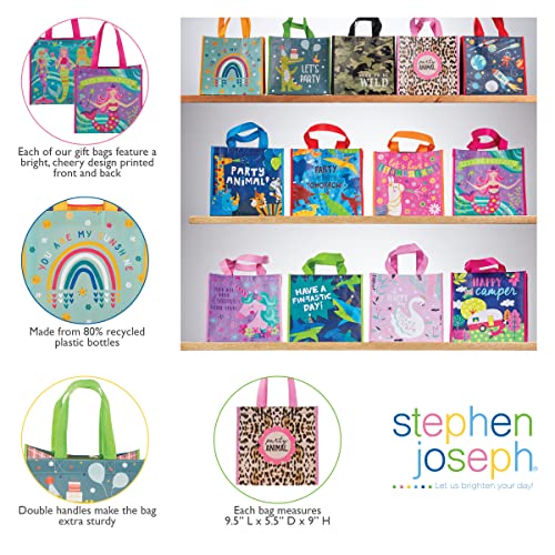 Stephen Joseph, Medium Recycled Gifts Bags, Gift Bag with Handles, Kids Gifts Bag, Reusable Gift Bag, Birthday Party Gift Bag, Shopping Bag