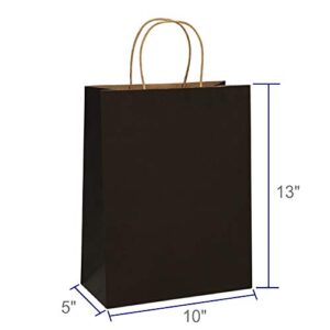 BagDream Gift Bags 10x5x13 Kraft Paper Bags 25Pcs Paper Shopping Bags, Mechandise Bags, Retail Bags, Party Favor Bags, Black Paper Gift Bags with Handles, Recycled Paper Bags Sacks