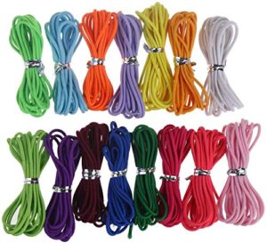 32 yards 2mm elastic band cord bracelet string rubber rope 5 colors 6.6ft/pcs for bracelet,beading,jewelry making by ccinee